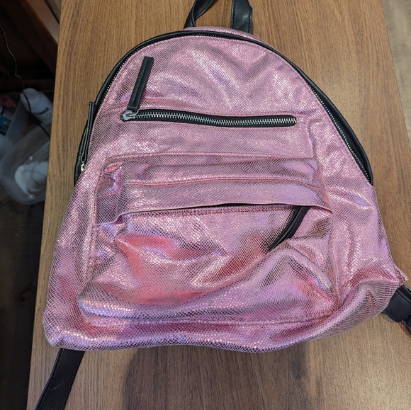 Forever 21 | Bags | Metallica Pink Backpack Medium Forever2 | Poshmark